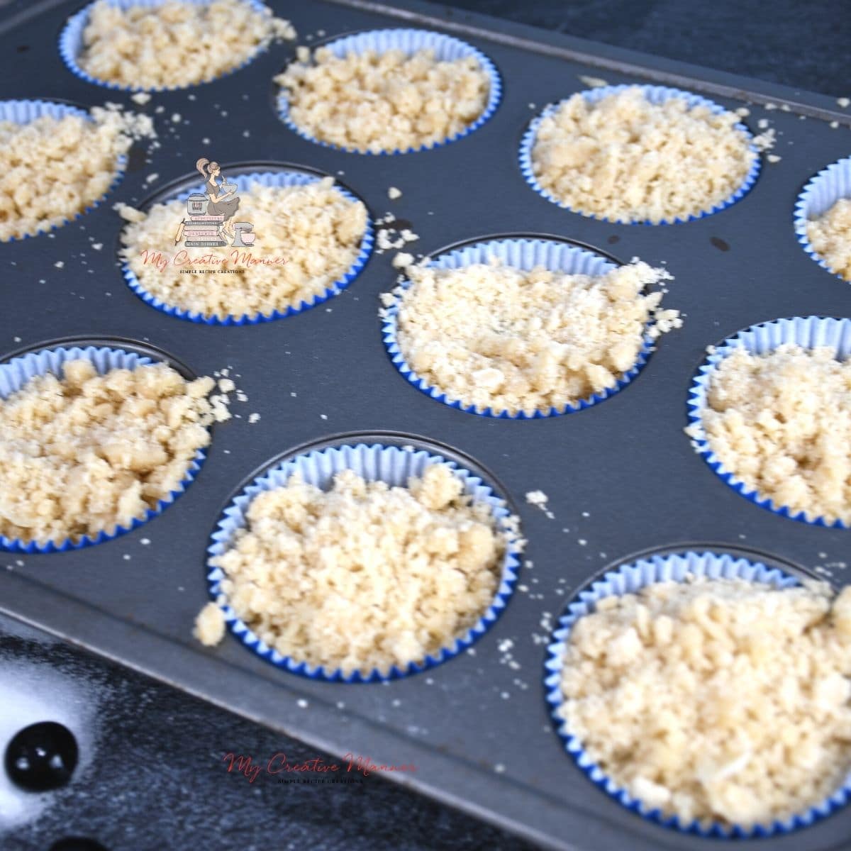 Banana Blueberry Muffins With Crumb Topping