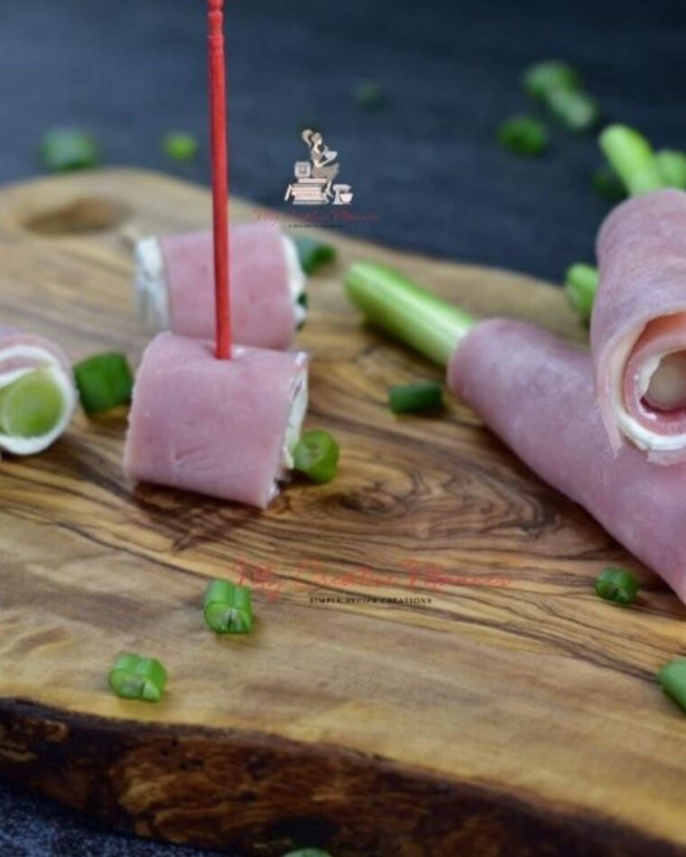 Ham Cream Cheese Roll-Ups With Pickle and Onion - My Creative Manner