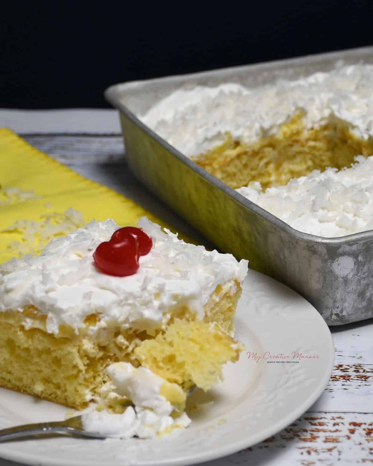 Pina Colada Poke Cake - My Creative Manner