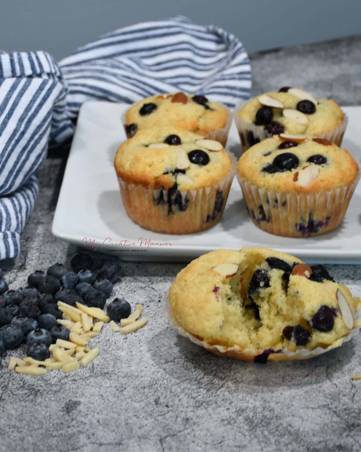 Easy Homemade Almond Blueberry Muffins - My Creative Manner