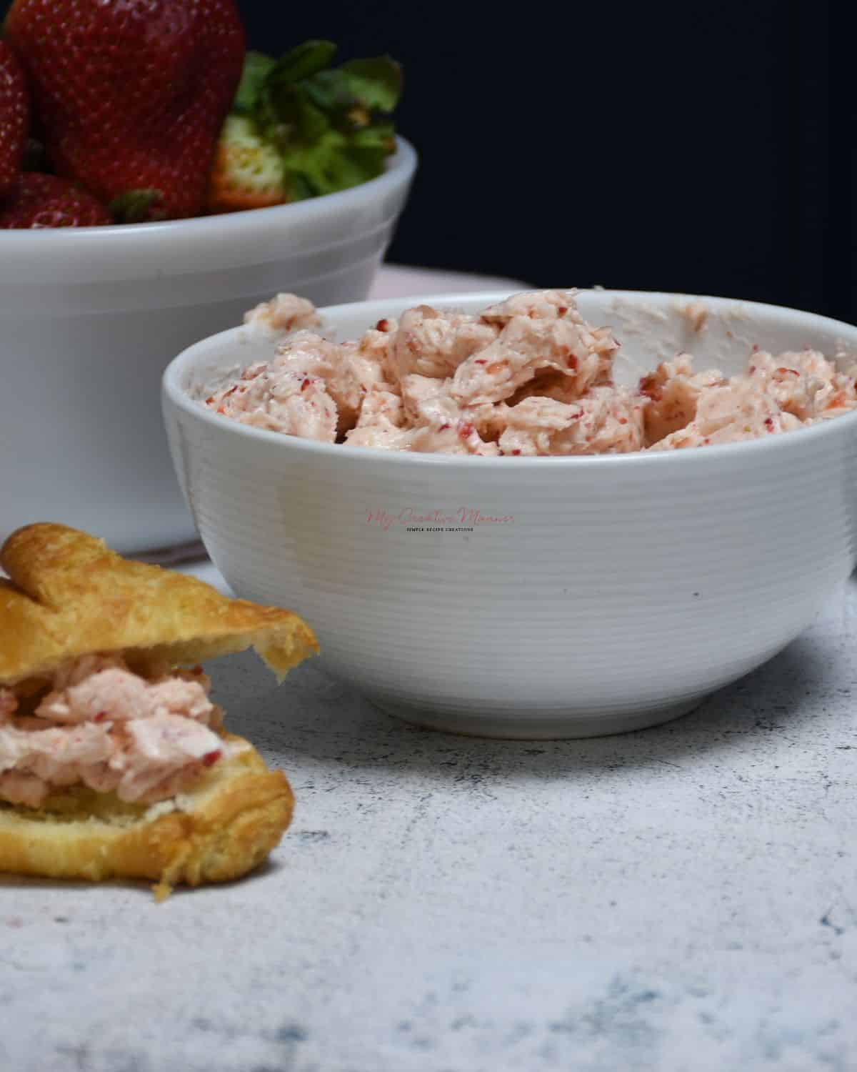 Easy Whipped Strawberry Honey Butter - My Creative Manner