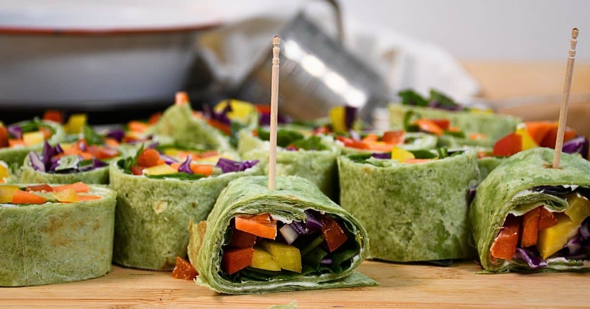 Rainbow Veggie Pinwheels Recipe - My Creative Manner